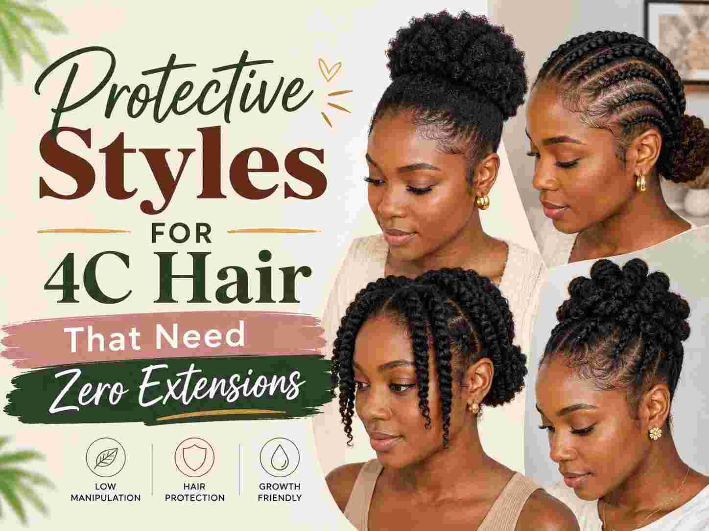 10 Protective Styles for 4C Hair That Need Zero Extensions - Afro By Daisy